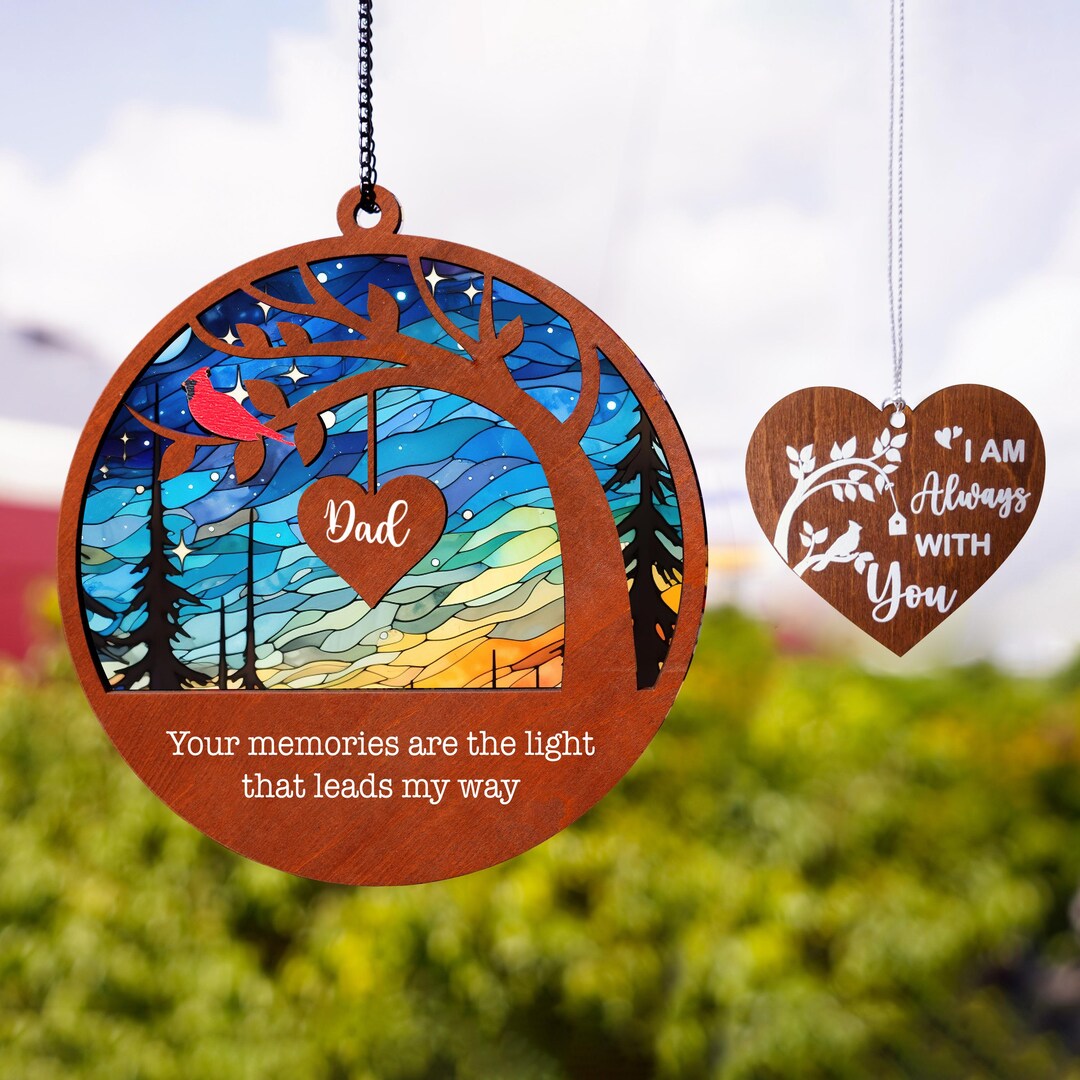 Dad Loss Gift, Memorial Dad Suncatcher, Remembrance Gift, Father in ...