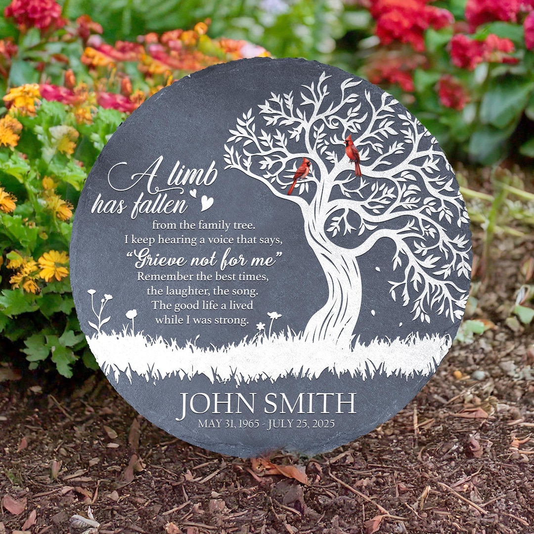 A Limb Has Fallen Memorial Garden Stone,cardinal on Family Tree ...