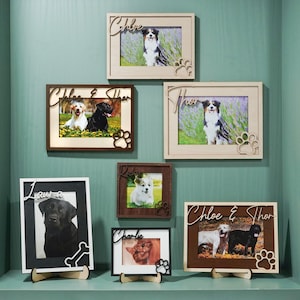 Custom Dog Frame, Dog Memorial Gift, Cat Name Photo Frame, Dog Picture ...