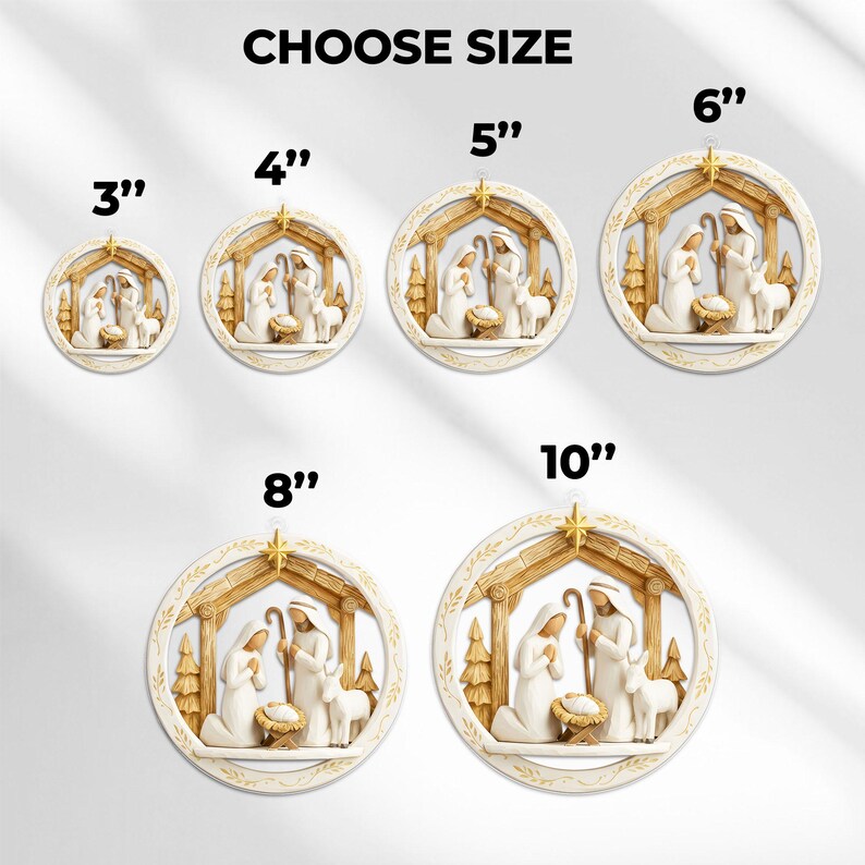 Nativity Jesus Ornament,nativity Scene Christmas Ornament,christian ...