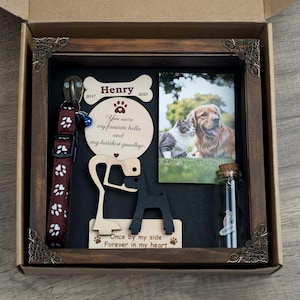 Cat Memorial Shadow Box, Cat Hair Fur Jar Pet Lover Gift With Collar ...