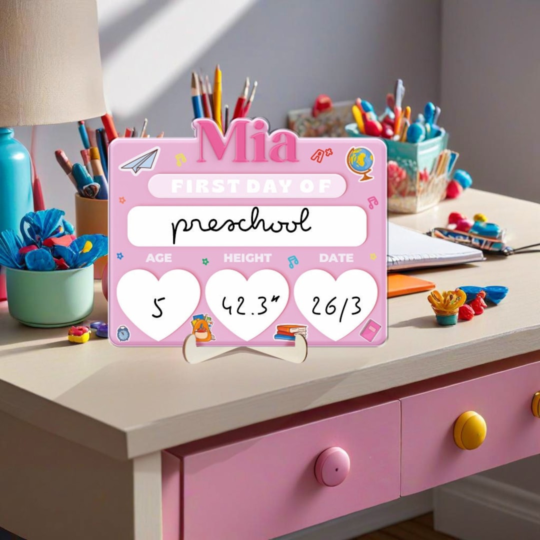 Personalized First Day of School Sign, Custom Last Day of School Sign ...