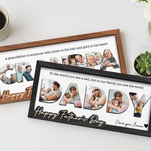 Personalized Photo Frame for Dad, Father's Day Photo Frame Gift, First ...