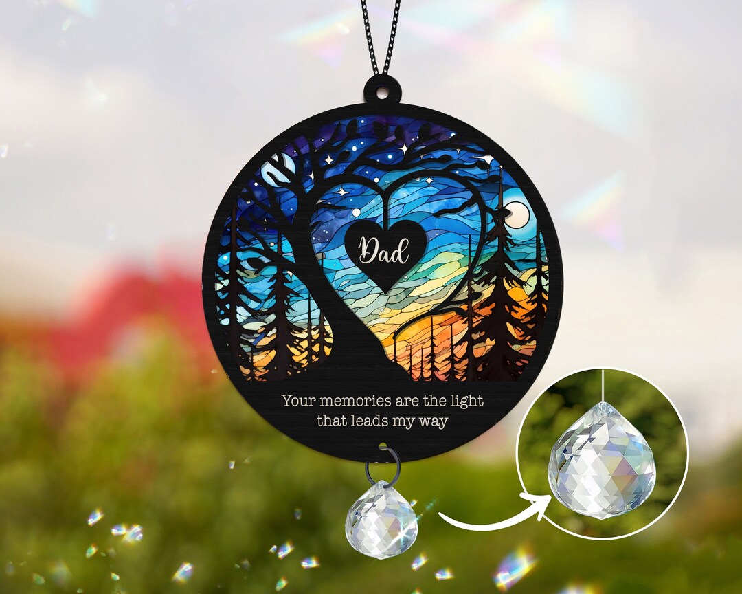 The Sky Looks Different Crystal Memorial Suncatcher, Sympathy Gift ...