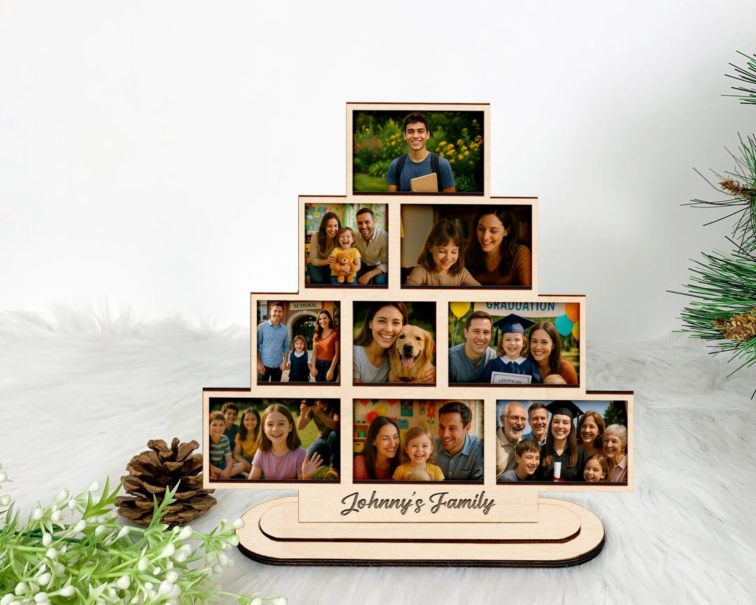 Custom Stackable Wood Photo Sign,photo Collage Frame,family Picture ...