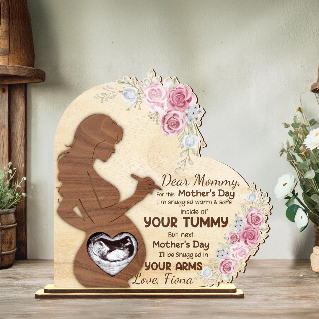 Personalized Baby Bump Sign, Pregnant Mom, Gift for Mom, Mothers Day ...