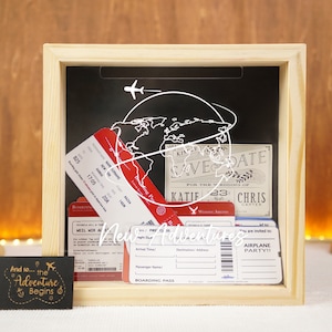 New Adventure Ticket Box, Travel Lover Gift, Adventure Memory Box, Gift ...