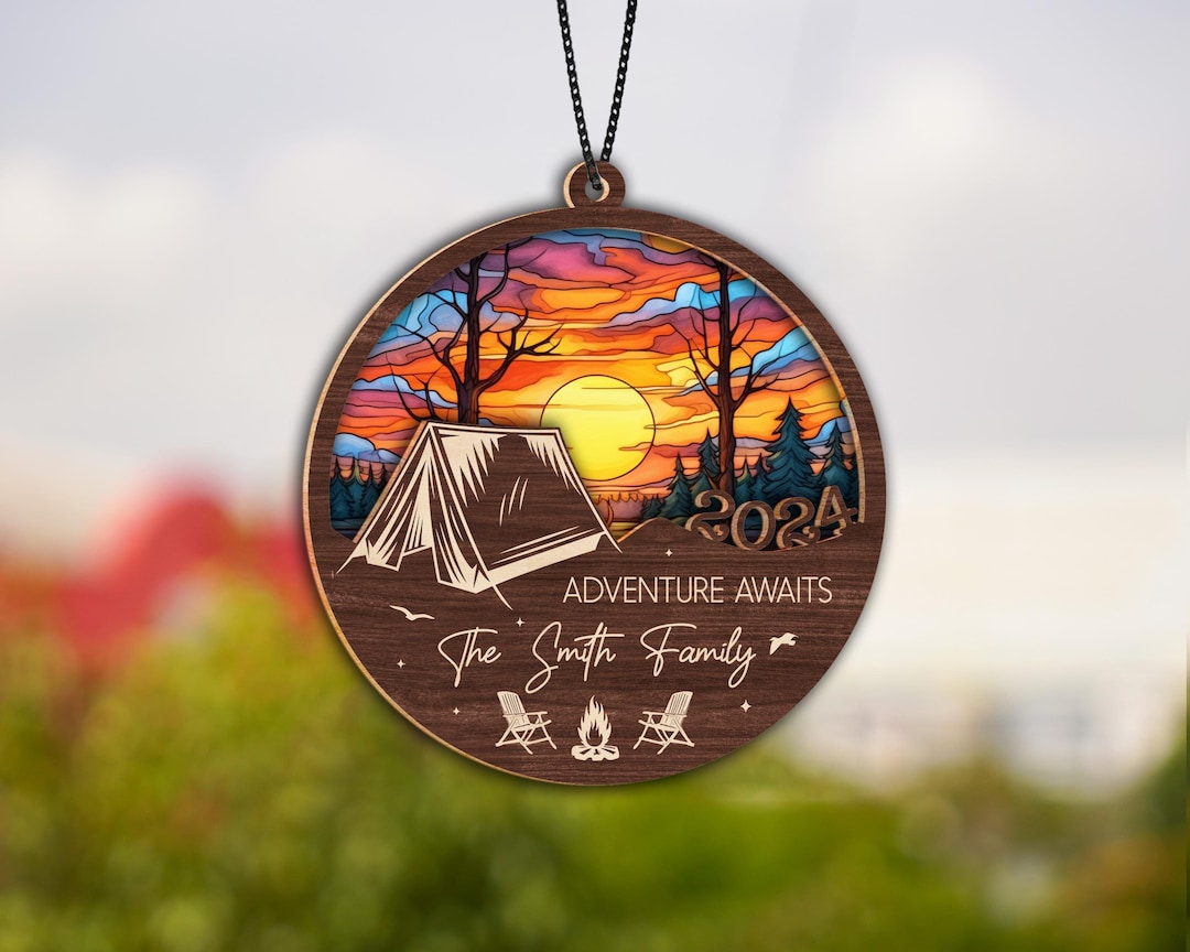 Adventure Awaits Ornament, Family Camping 2025, Tent Ornament ...