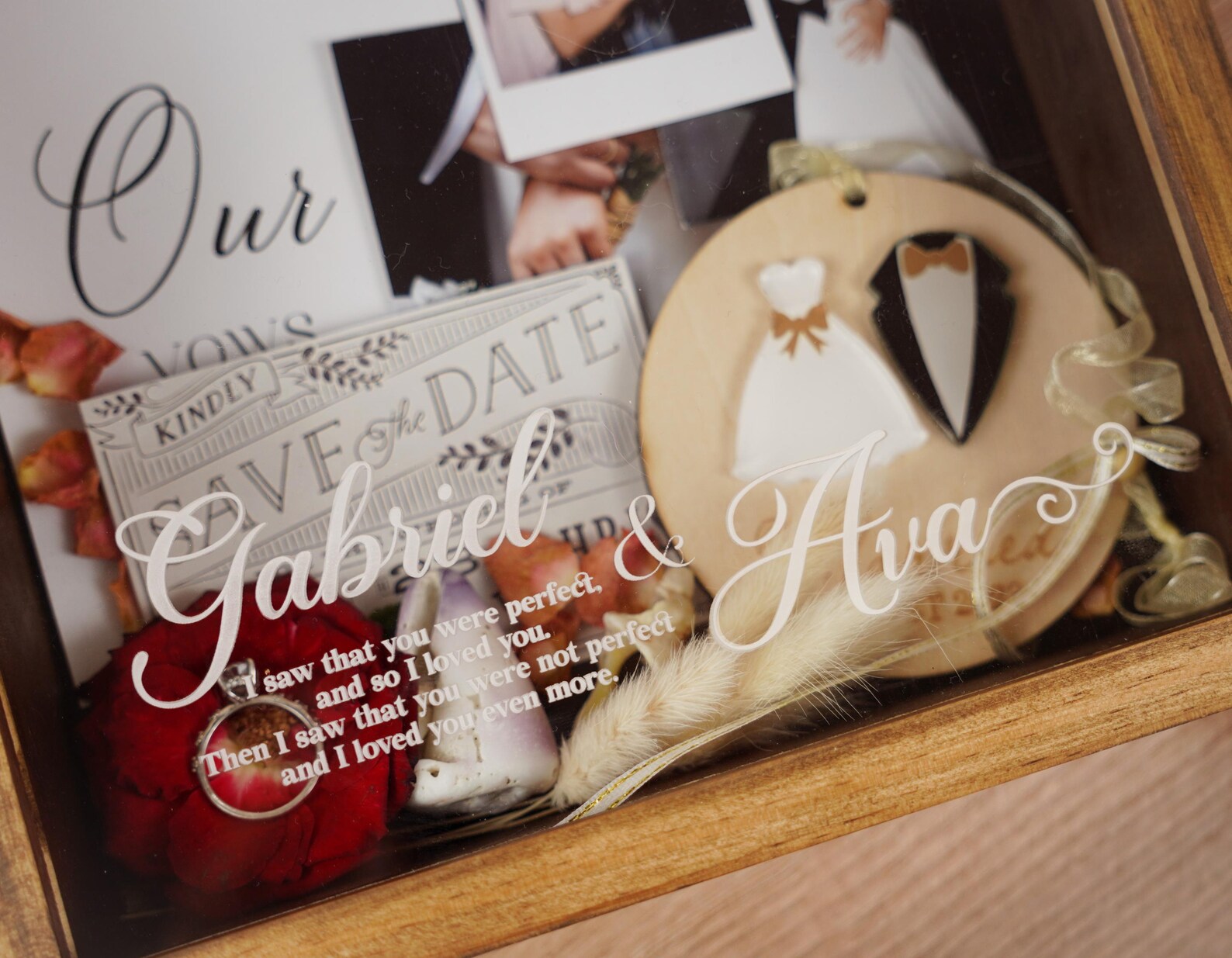Personalize Keepsake for Weddings, Custom Couple Names and Date Weeding ...