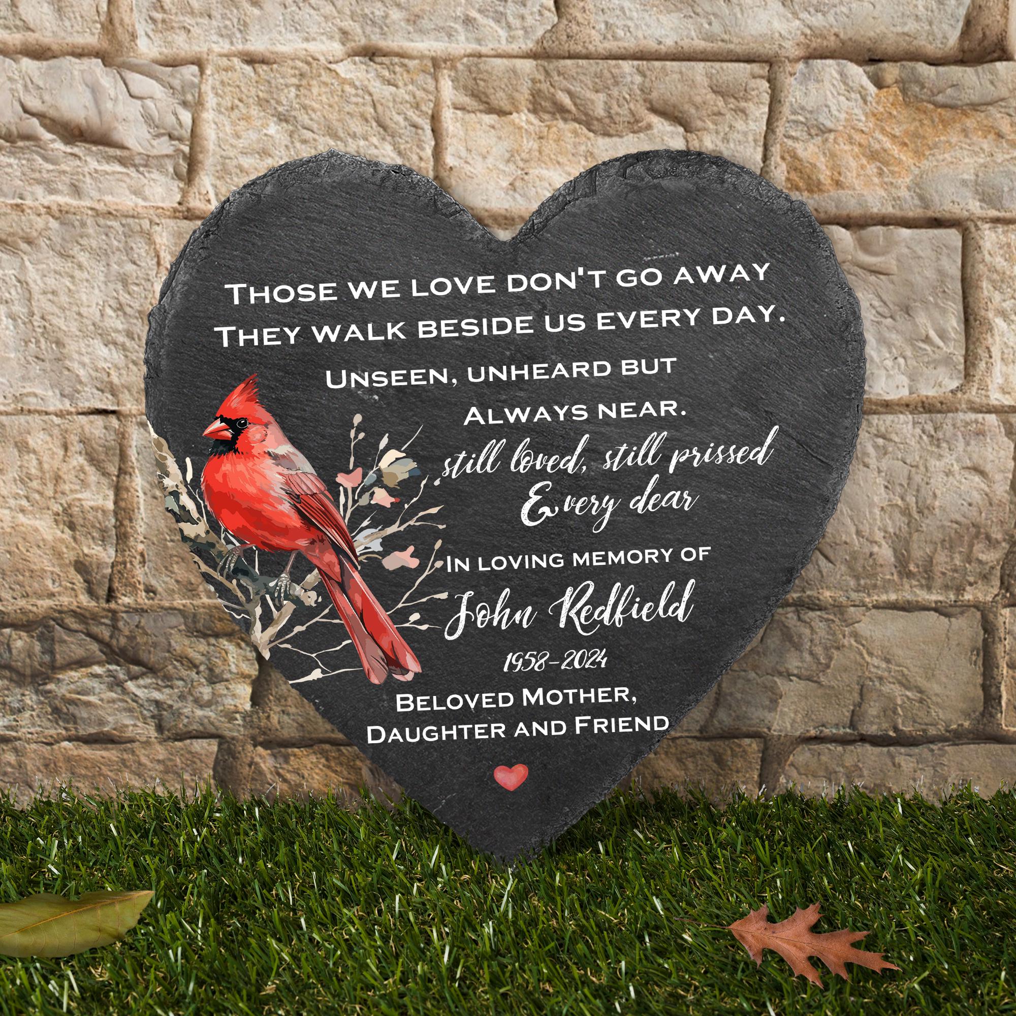 Dad Memorial Stone, Cardinal Memorial Garden Stone, Sympathy Gift for ...