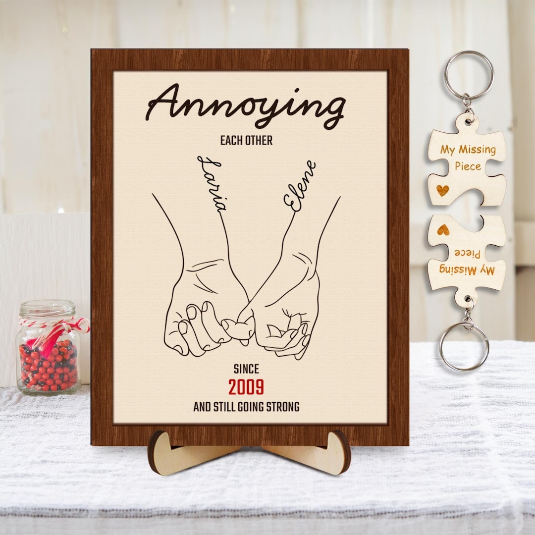 Personalised Valentine Day Gift,annoying Each Other SINCE Frame Gift ...