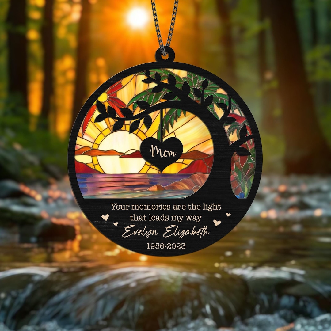 Mom Memorial Suncatcher, Loss of Mom Sympathy Gift, Memorial Suncatcher ...