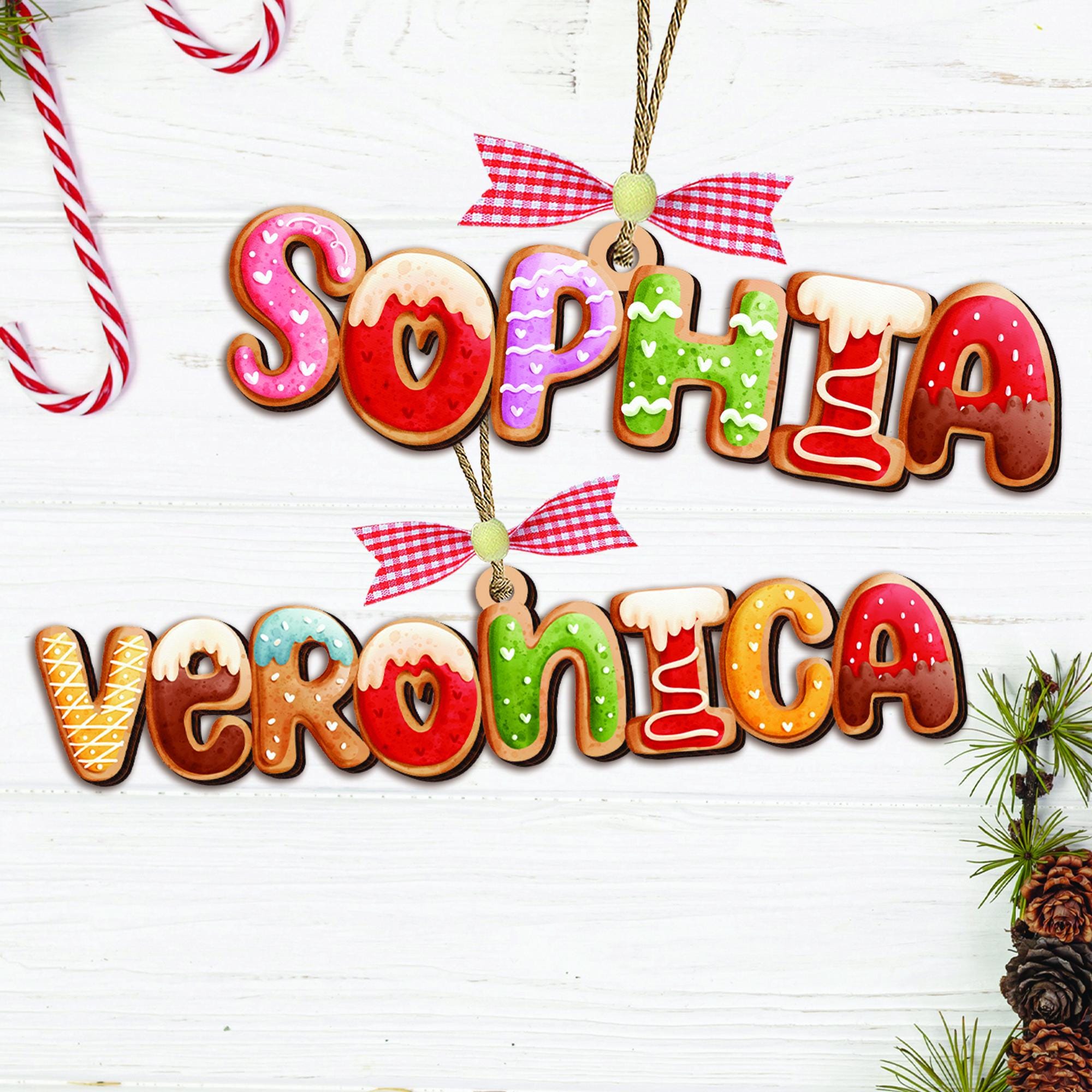 Personalized Letter Name Christmas Ornament,family Name Ornament,kids ...