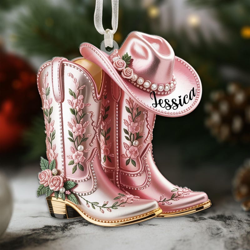 Cowboy Boot Ornament - Etsy