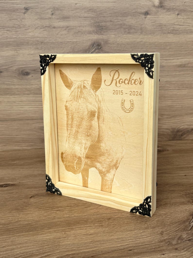 Personalized Horse Portrait Frame,horse Lover Gift,pet Photo,horse Loss ...