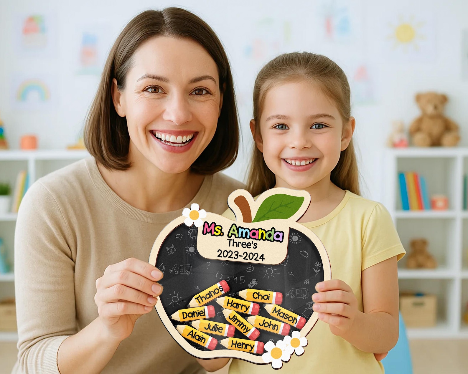 Personalized Teacher Apple Magnet,teacher Shaker,teacher Appreciation ...