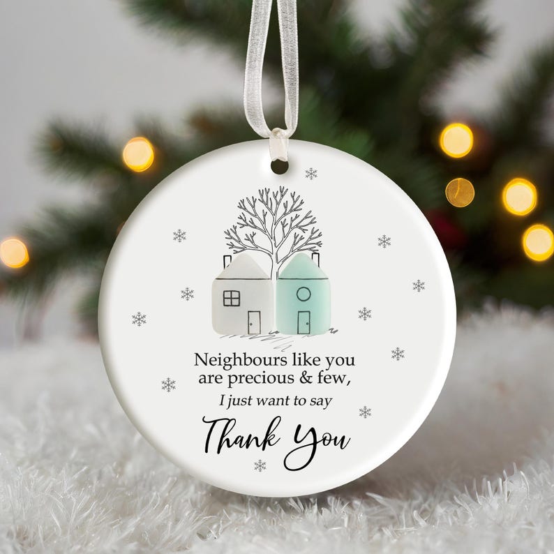 Thank You Neighbours Ornament 2025, Sea Glass Appreciation Gift ...