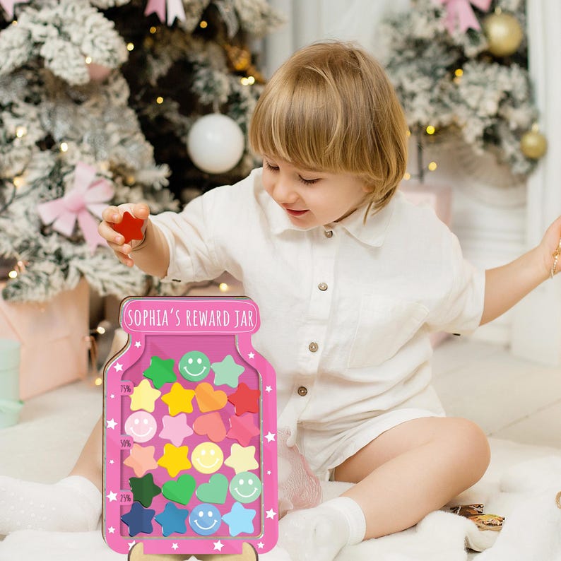 Magnetic Reward Jar With Tokens,custom Smiley Reward Jar,star Reward ...