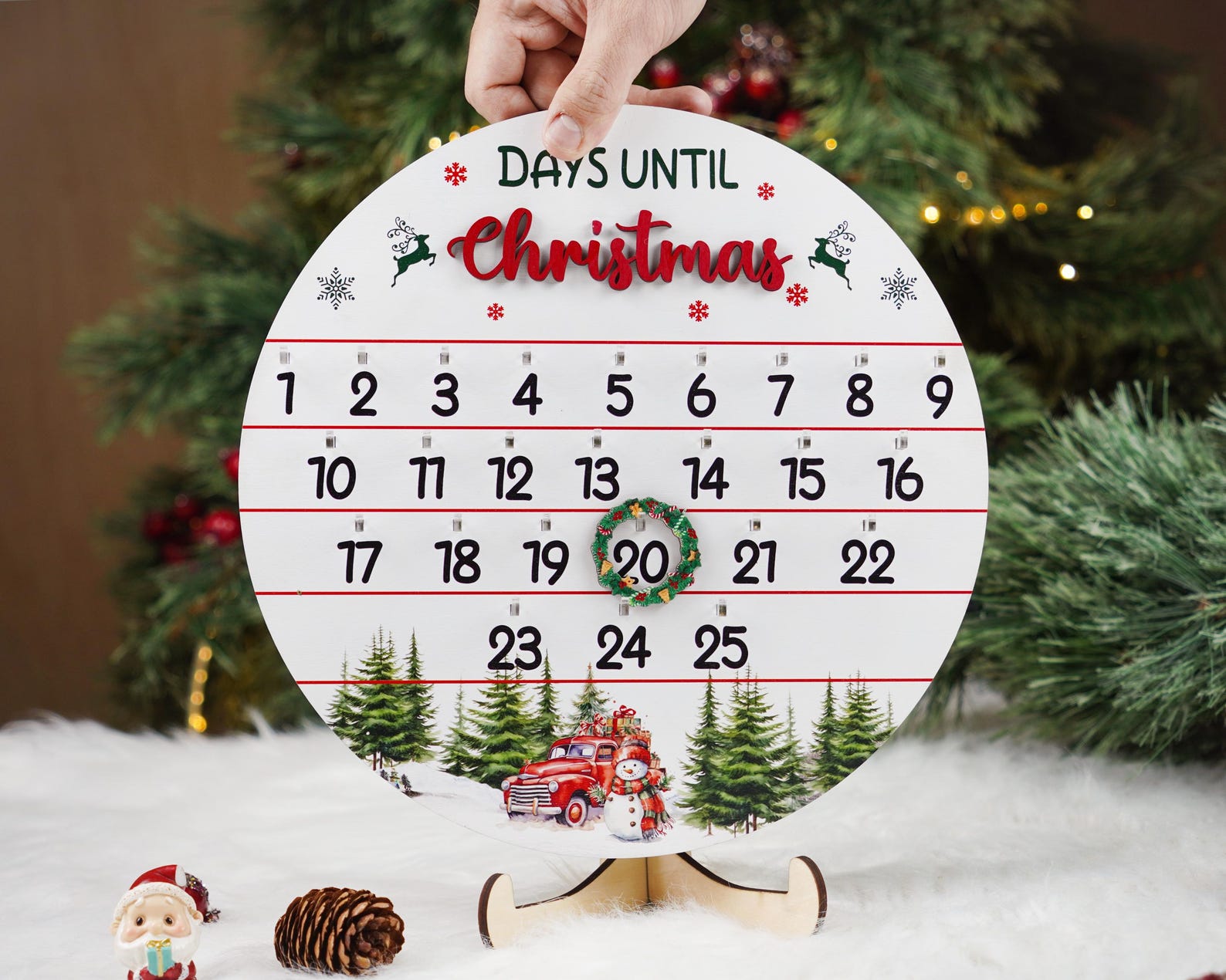Christmas Countdown Sign,wood Countdown Advent Calendar 2025,days ...