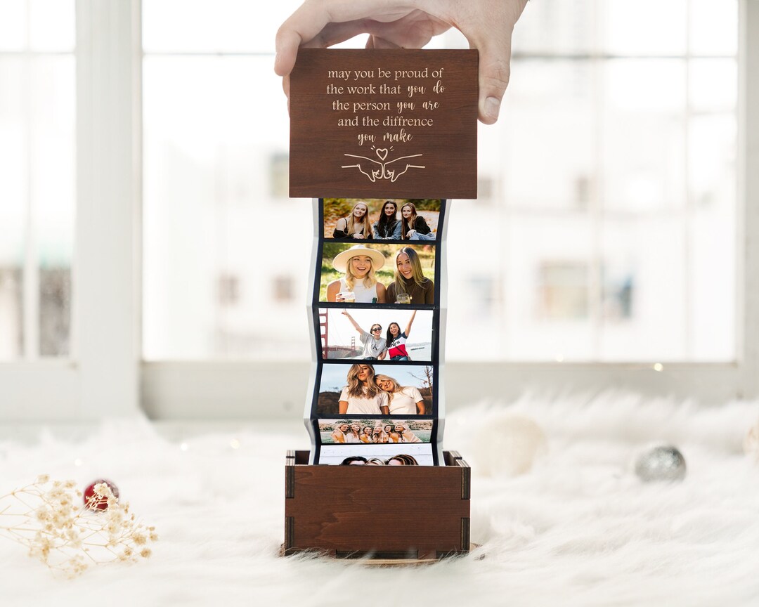 Pull Out Photo Album Classic Box, Memory Box, Wooden Photo Film Frame ...