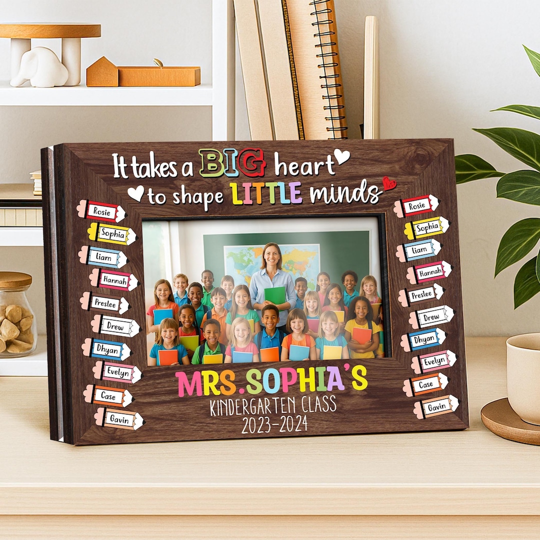 Custom Teacher Gift,teacher Class Photo Frame,appreciation Gift,it ...