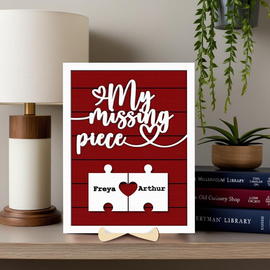 Puzzle Piece Sign, Custom Boyfriend Gifts, Missing Piece Sign Custom ...
