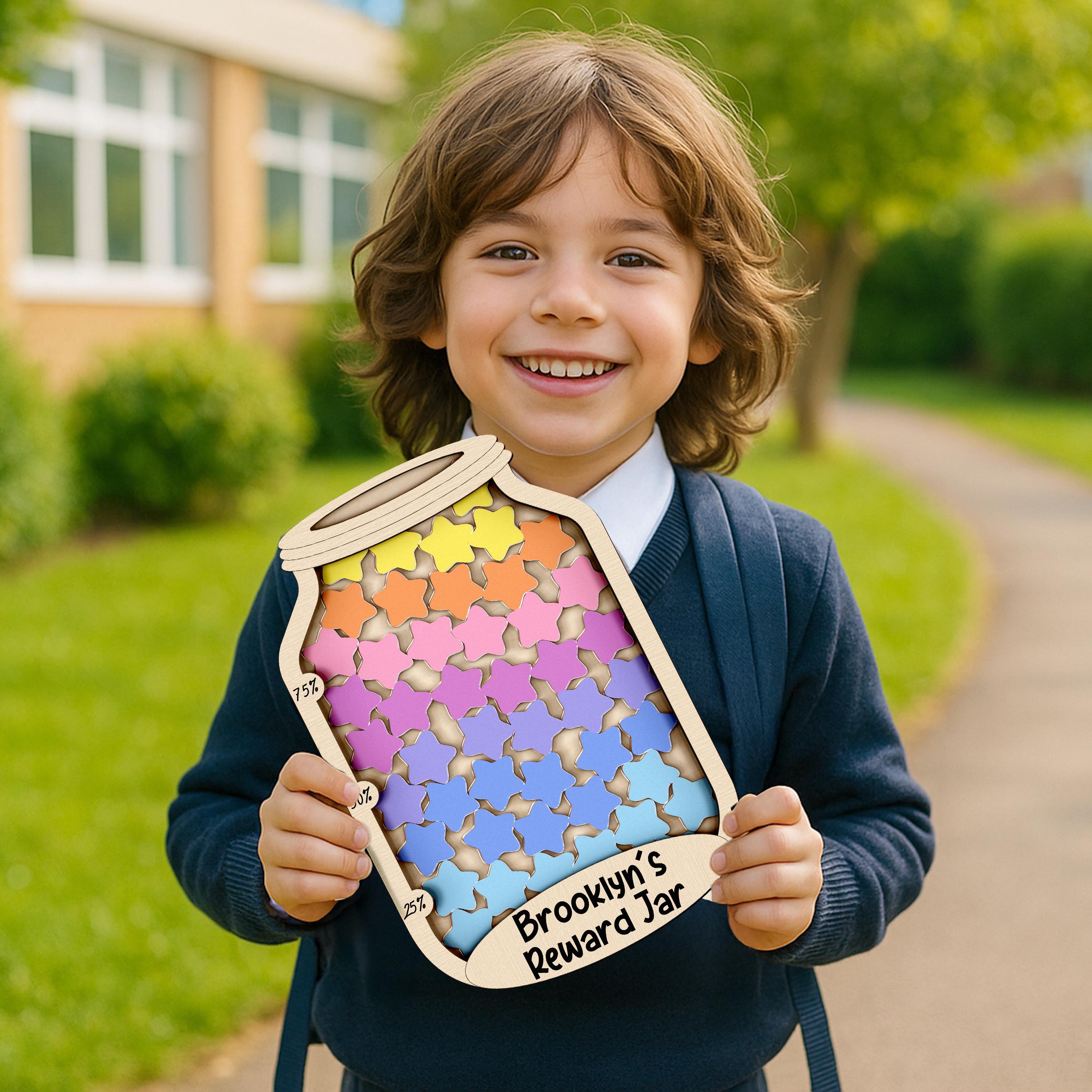 Magnetic Reward Jar With Tokens Classroom Teacher Smiley Star Jar,chore ...