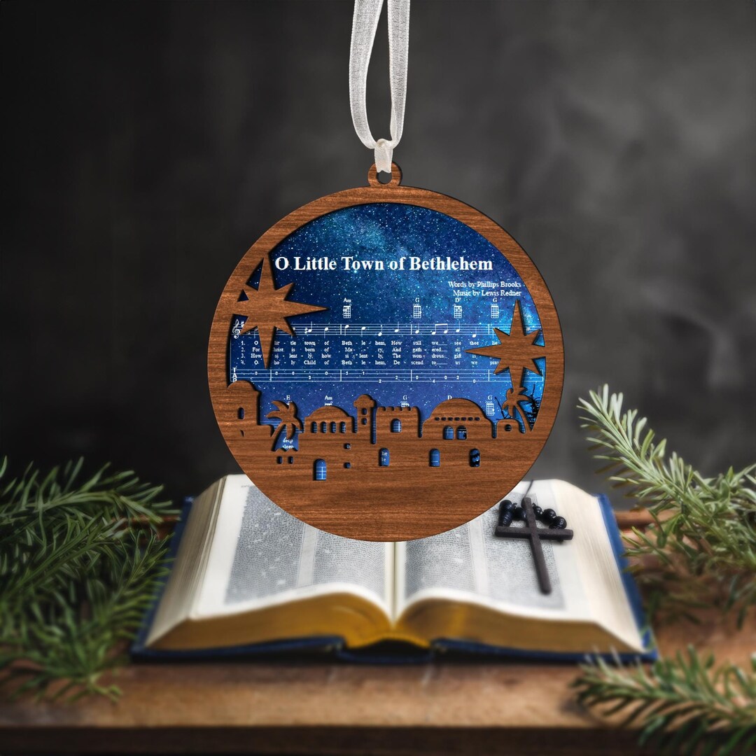 Music Sheet Nativity Christmas Ornament,nativity Scene,jesus Ornament ...