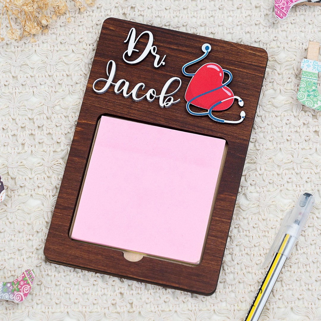 Personalized Sticky Note Holder, Gift for Nurse, Nurses Week, Christmas ...