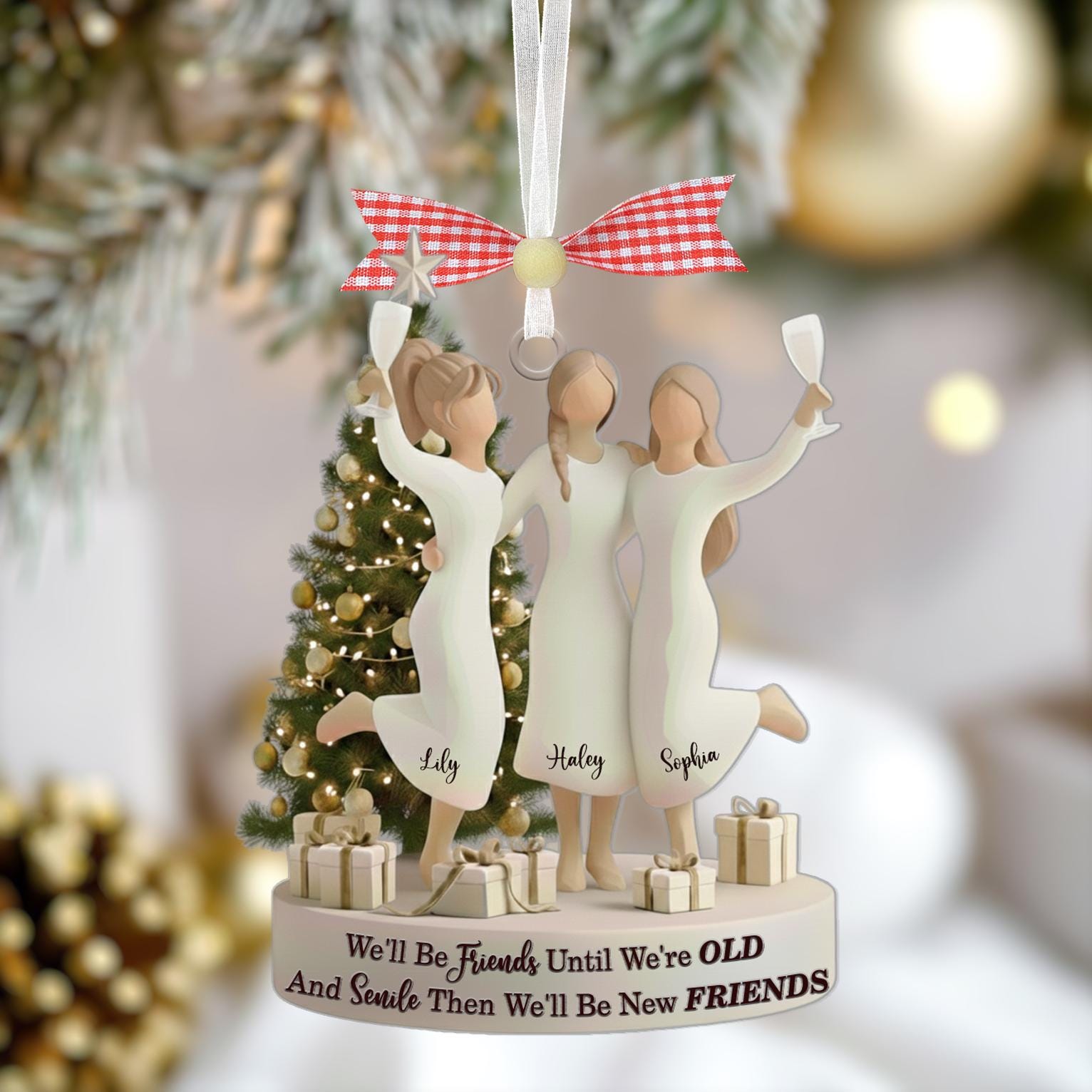Personalized Old Friend Ornament,custom Names Senile Friends Gift,funny ...