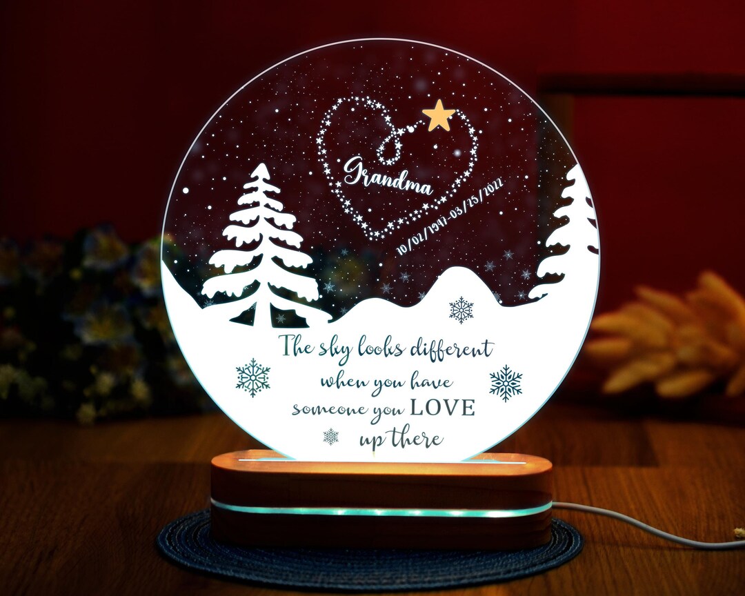 The Sky Looks Different Night Light, Memorial Night Light, Remembrance ...