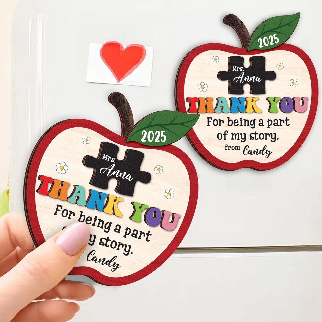Teacher Appreciation Gift, Personalized Teacher Magnetic Sign, Teacher ...