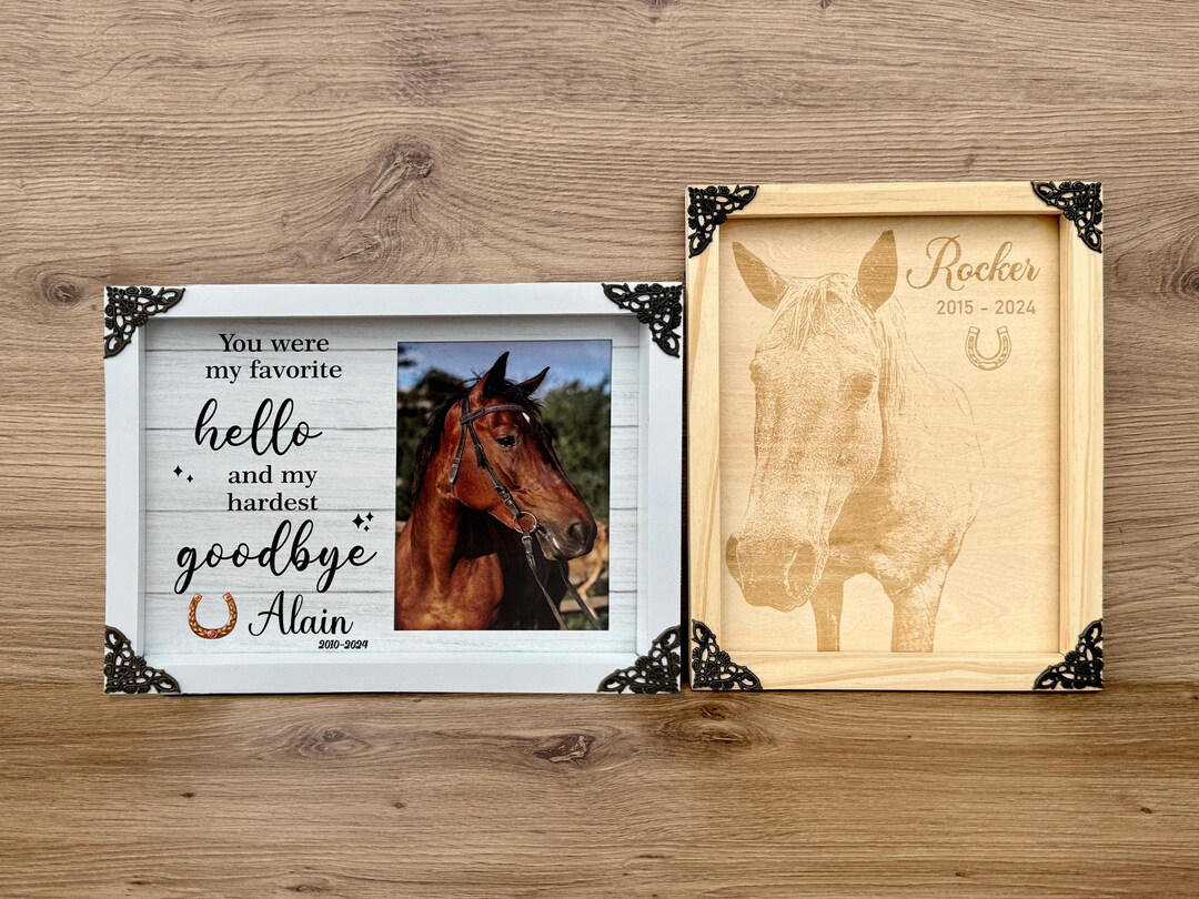 Custom Horse Frame,horse Picture Frame With Name,horse Portrait Frame ...