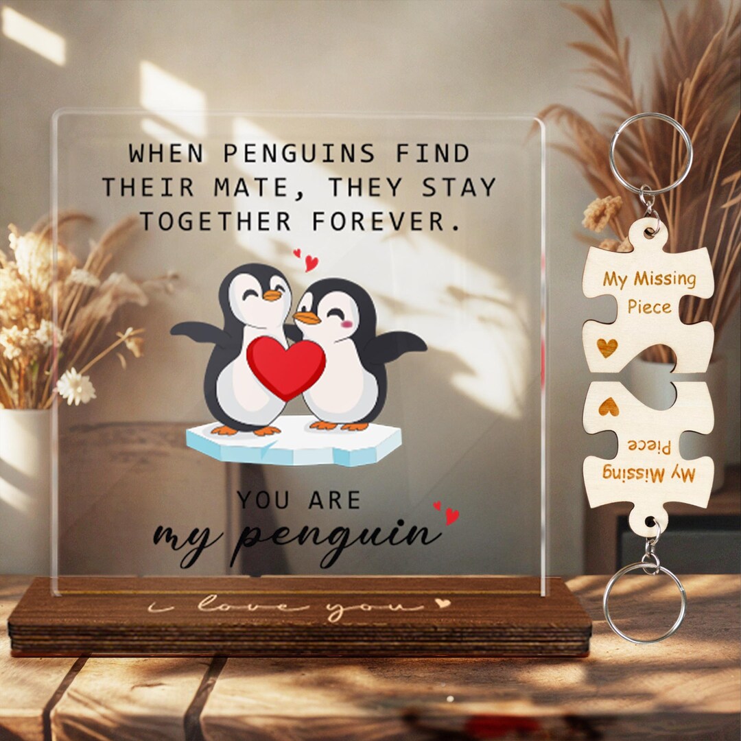 Penguin Valentine Gifts Personalized You Are My Penguin Pebble Gift For ...
