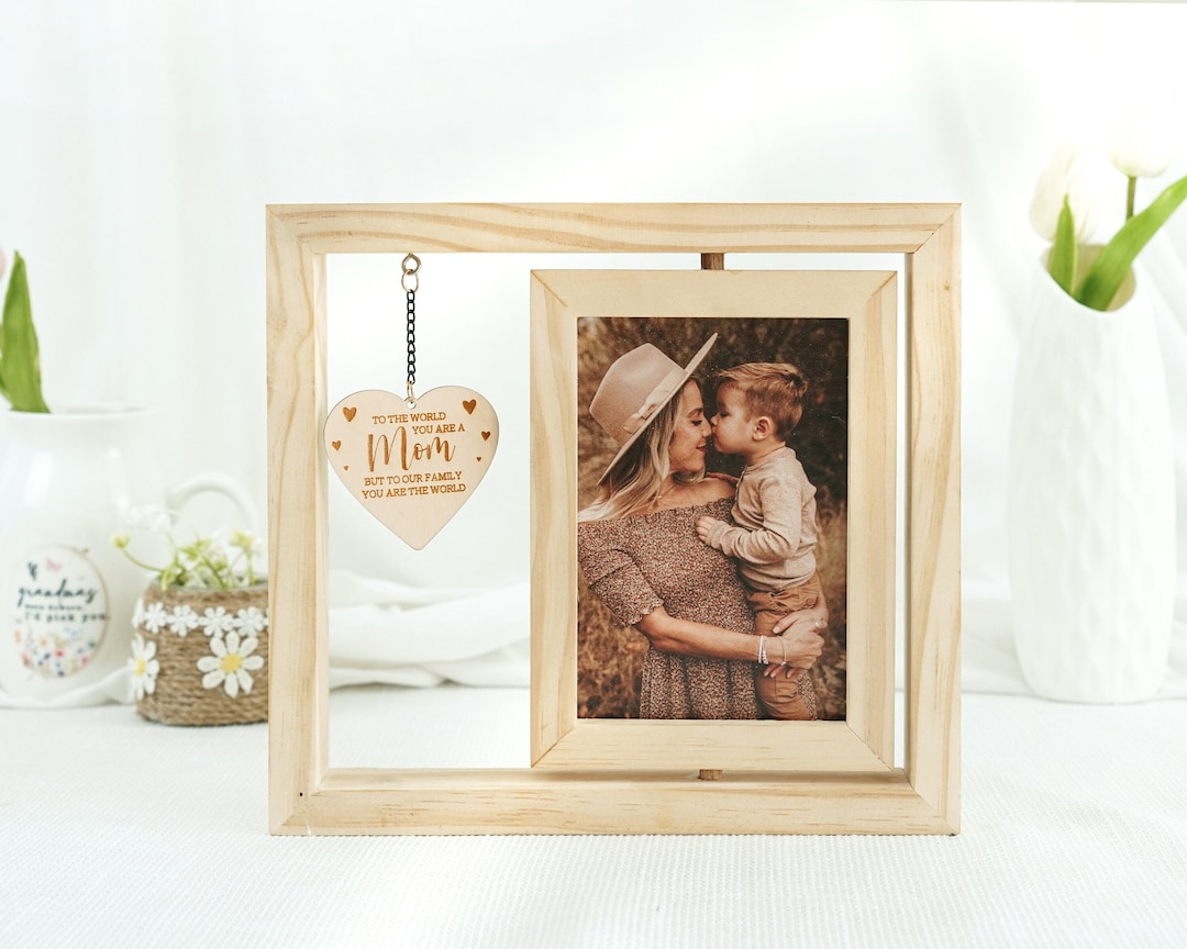 Best Mom Picture Frame, Mom Picture Frame, Rotating Frame, Mother Day ...