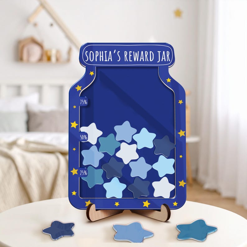 Magnetic Reward Jar With Tokens,custom Smiley Reward Jar,star Reward ...