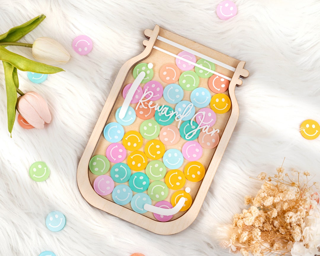 Smile Reward Jar, Star Reward Jar, Star Jar, Smiley Tokens, Teacher ...