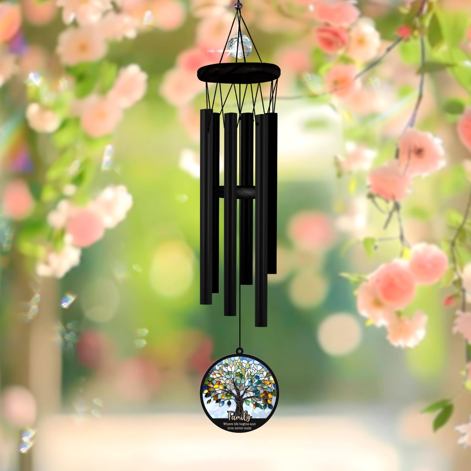 Personalized Family Wind Chimes,tree of Life Suncatcher,family Gift ...