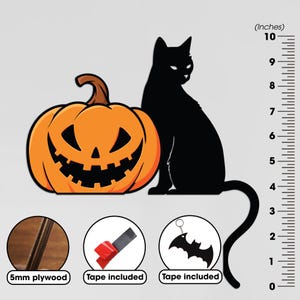 Cat Door Topper,cat Ghost Door Corner Sign,halloween Black Cat and ...