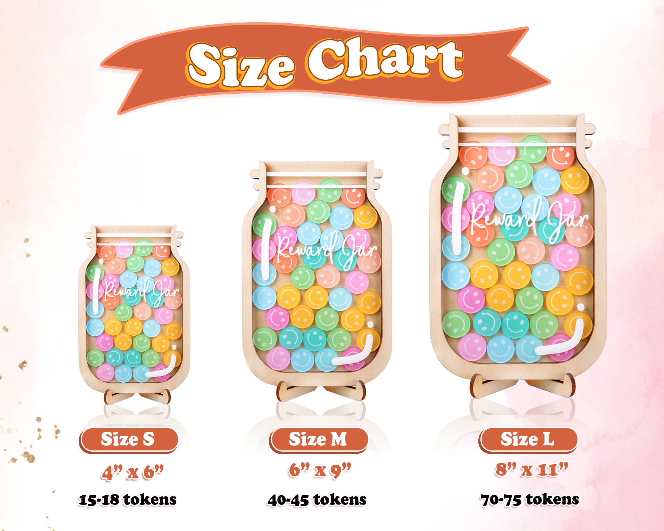 Smiley Face Reward Jar, Personalised Gift for Teacher, Colorful ...