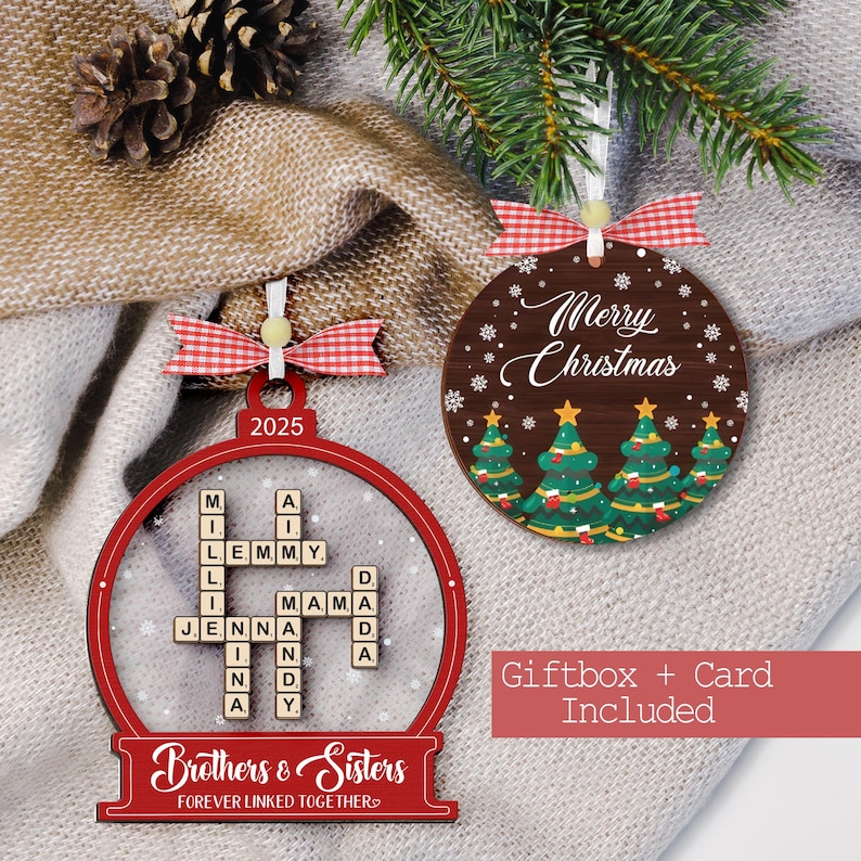 Personalized Brothers & Sisters Forever Linked Together Crossword ...
