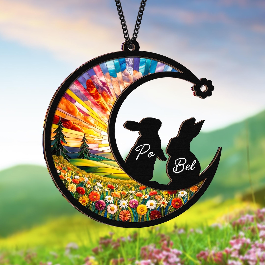 Loss of Rabbit Bunny Memorial Gift, Rabbit Sympathy Gift Windows ...