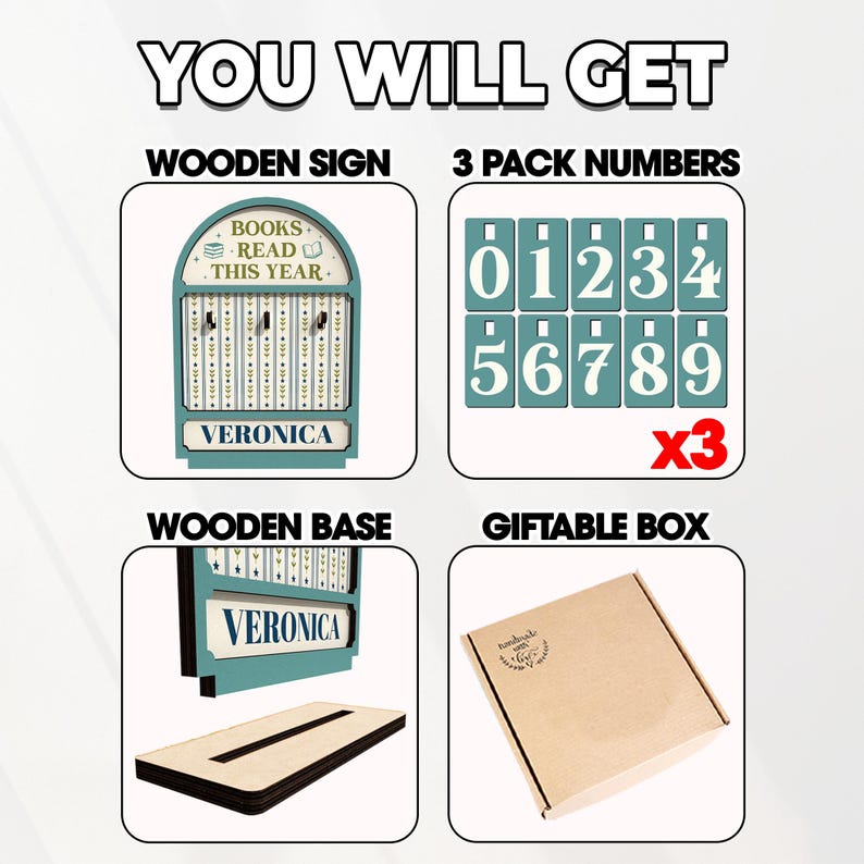 Personalized Books Read Tracker,books Read This Year Counter,book ...