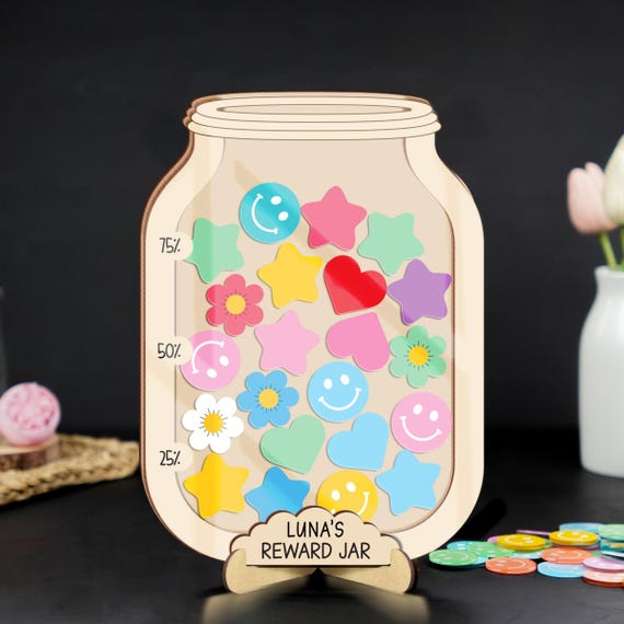 Star Jar Star Reward Jar Classroom Reward Jar Kids Rewards Chart Chores ...