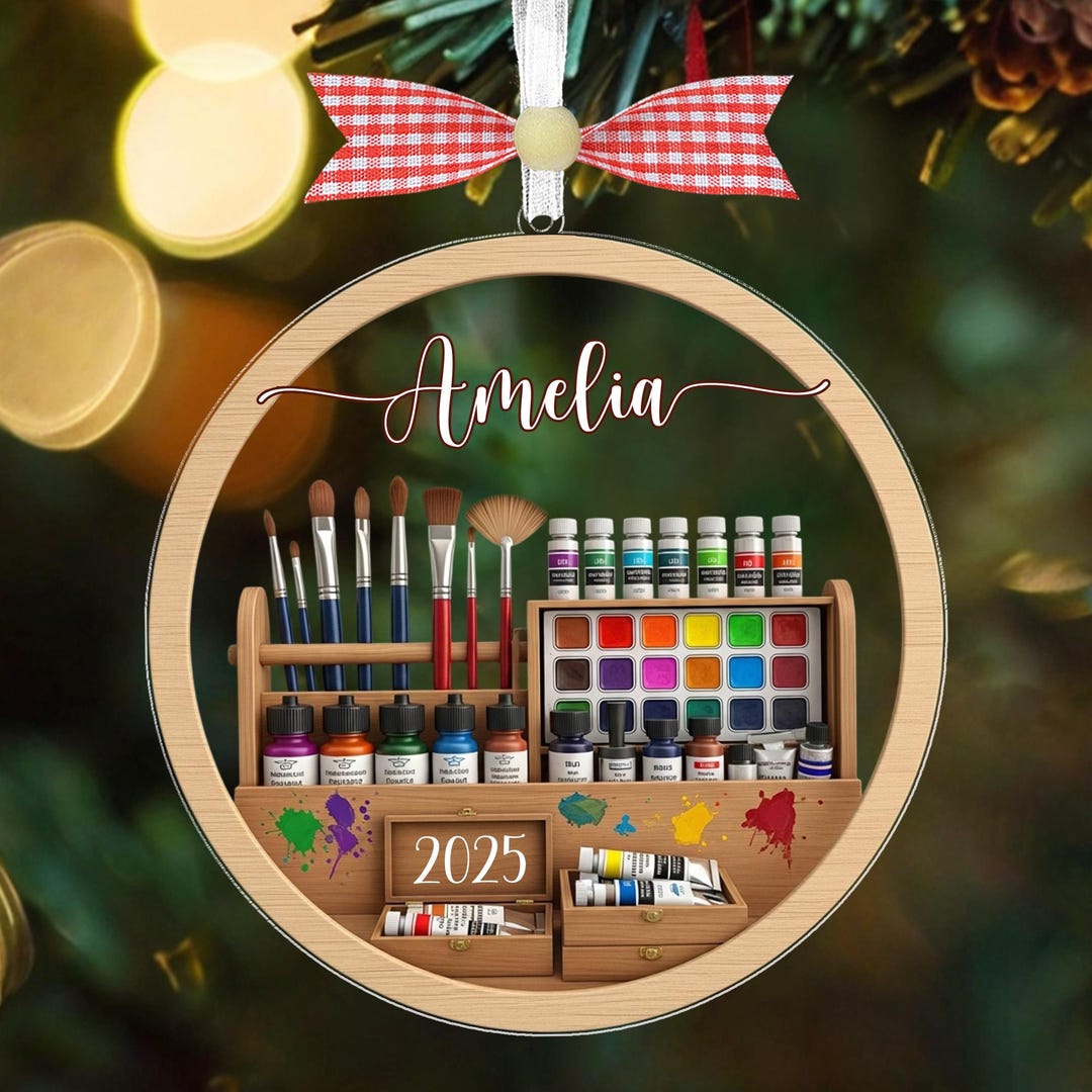 Personalized Artist 2D Plat Christmas Ornament,art Lover Decoration ...
