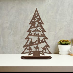 Nativity Tree With Stand,nativity Scene,meaningful Christian Gift ...