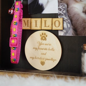 Personalized Cat Memorial Keepsake Shadow Box, Pet Name Sign With ...