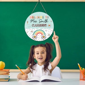 Welcome Sign for Classroom, Back to School Door Hanger, Welcome to Our ...