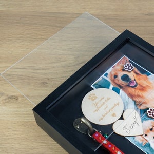 Personalized Pet Shadow Box, Pet Memorial Coller Holder Frame, Pet Loss ...