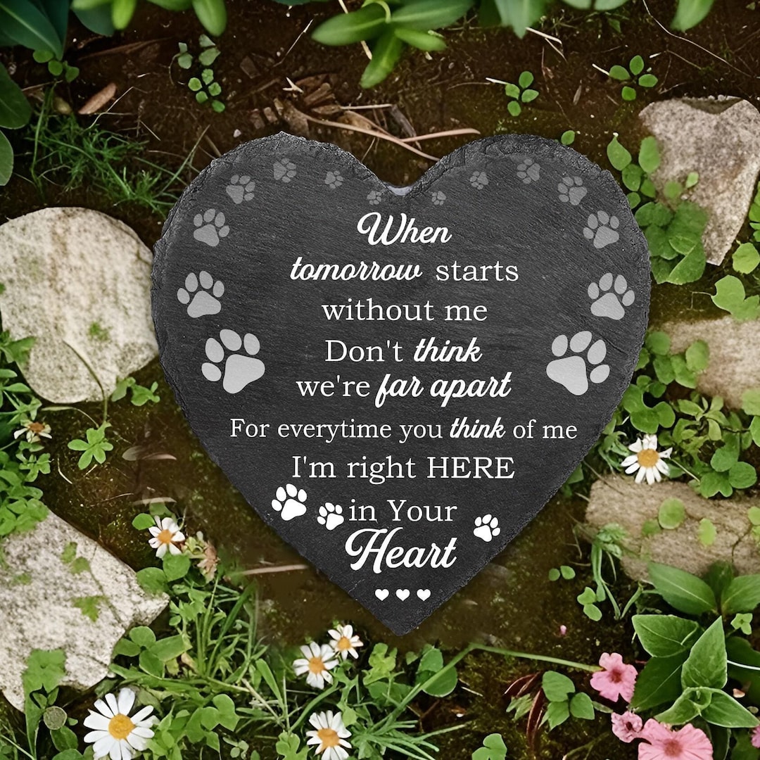 Custom Pet Memorial Stone for Home or Garden,dog Cat Memorial Headstone ...